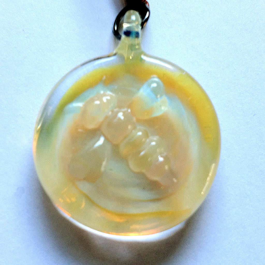 Glass Honey Bee Pendant - Gifts - BackYardHive
